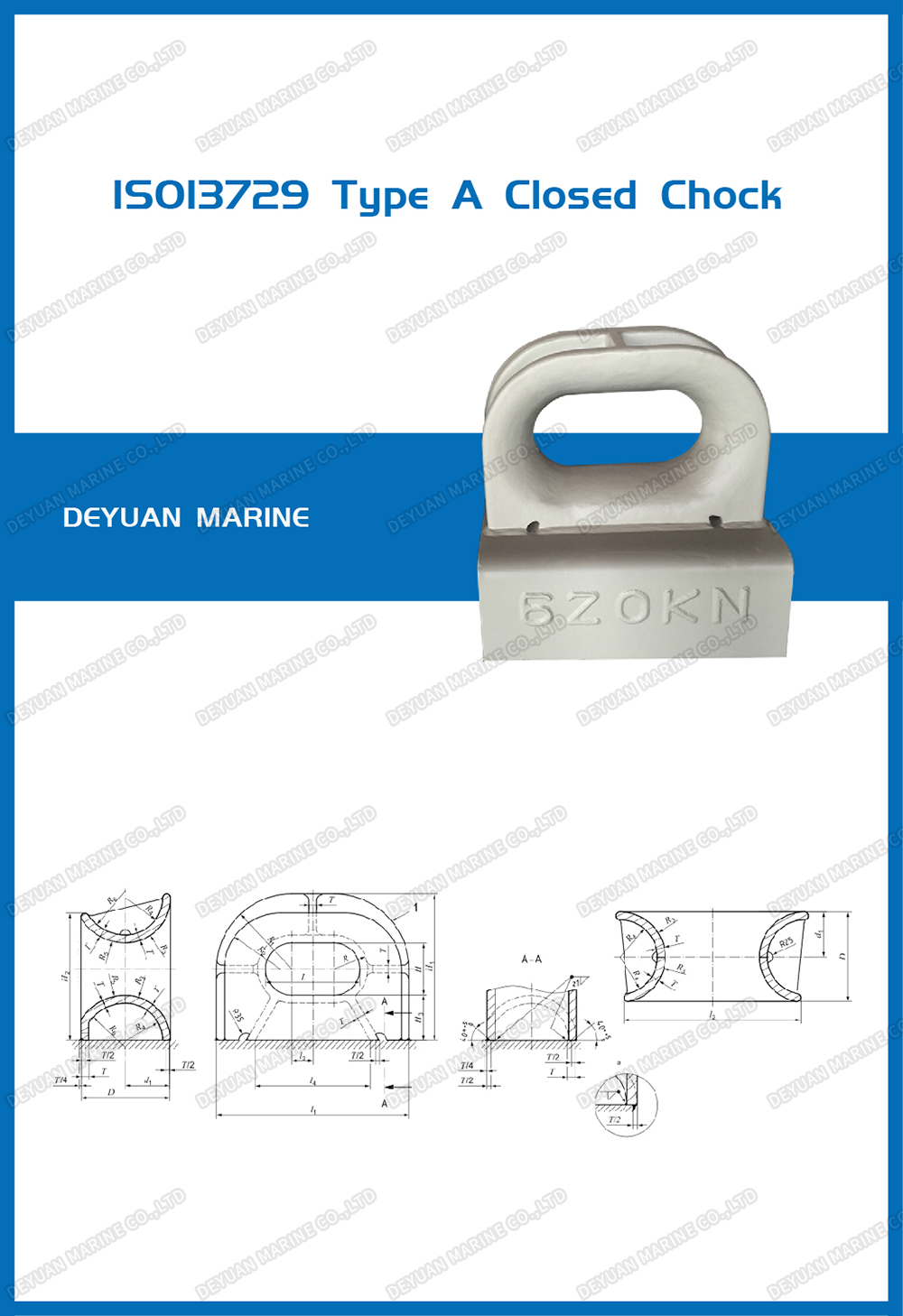 ISO13729 Deck Mounting Closed Chock Type A from China manufacturer ...