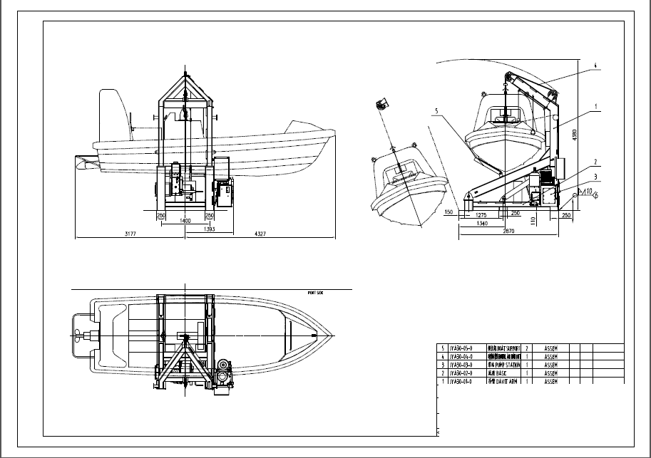 Marine A-Frame Type Lifeboat Rescue Boat Davit With Good Price from ...