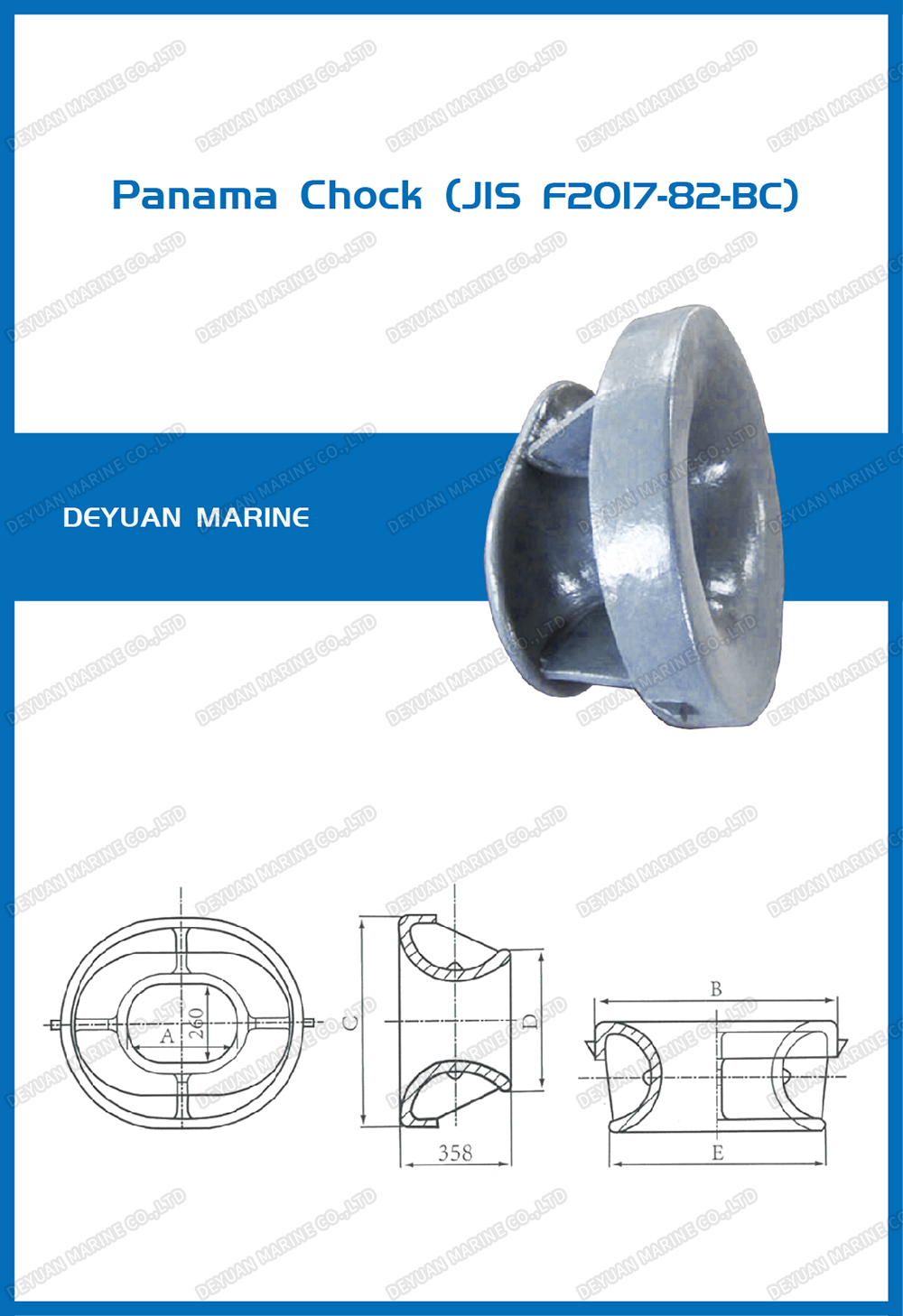 Cast Steel Bulwark Mounted JIS F2017 Panama Chock BC Type from China ...
