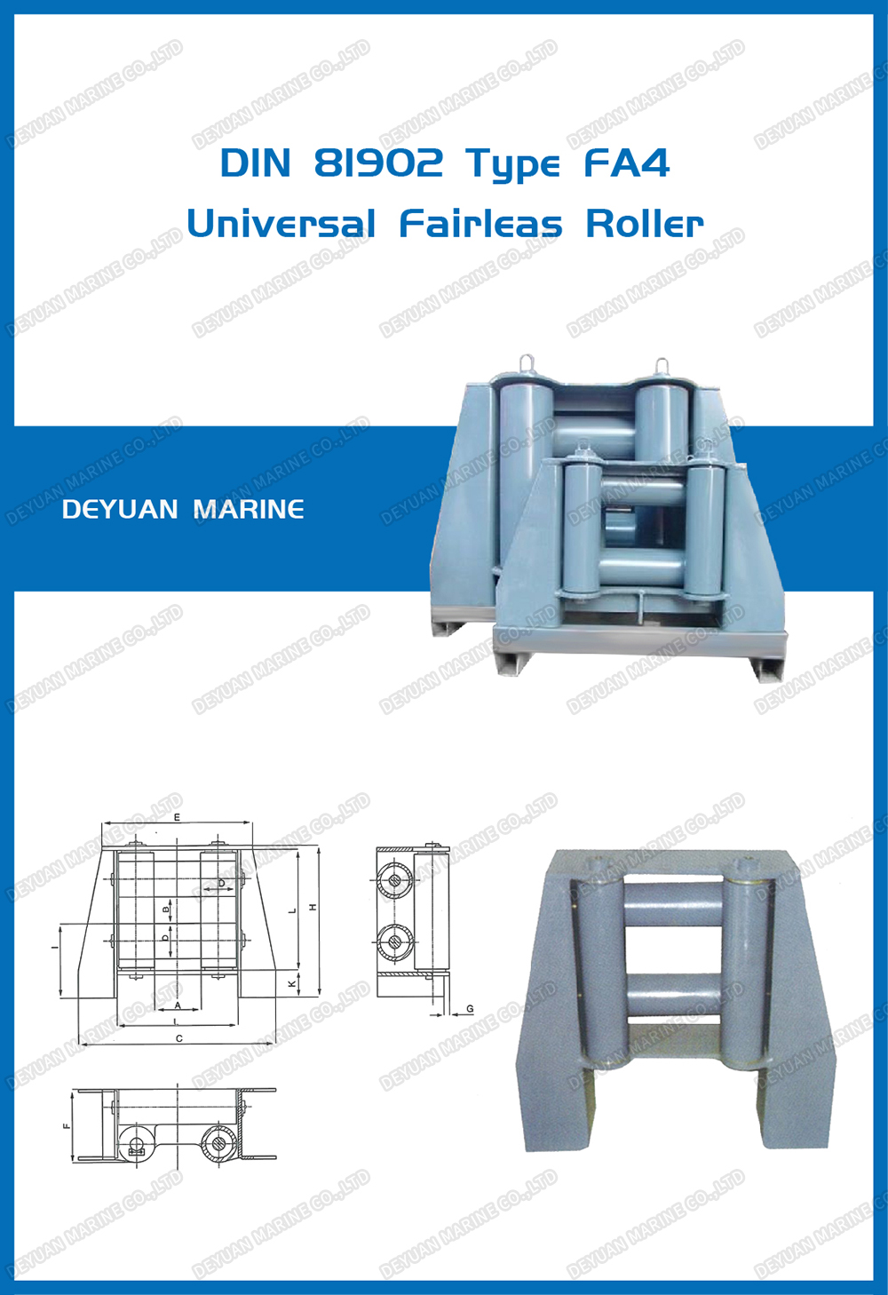 Four Roller Fairleads FA4 Universal Fairlead Roller DIN81902 from China manufacturer - China ...