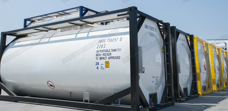 20' ISO Standard Frame Tank Container UN T11 from China manufacturer ...