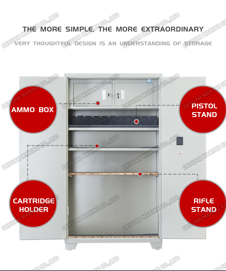 Grey White Color Multi-purpose Rifle Gun Safe Cabinet from China ...